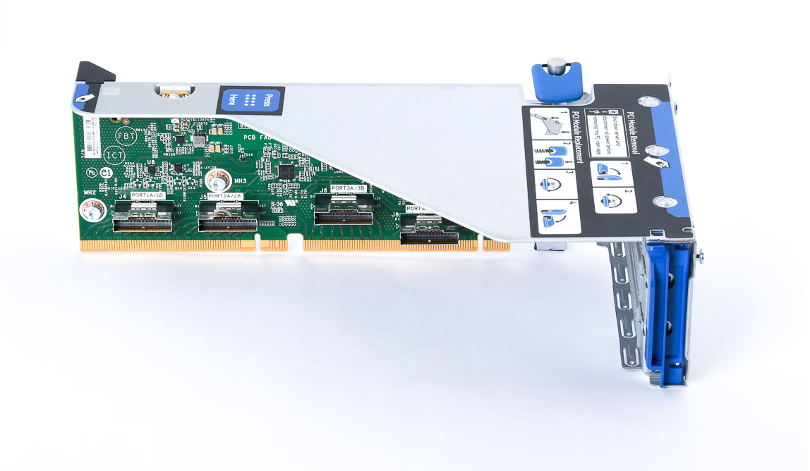 Райзер HP DL380 Gen10 [4xNVME Slimline] Riser (875087-001) / 21447 ...